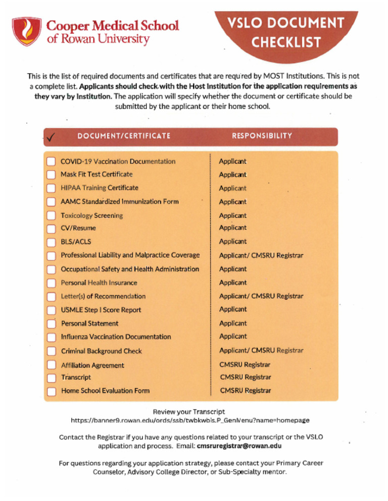 VSLO Checklist (3) | PDF