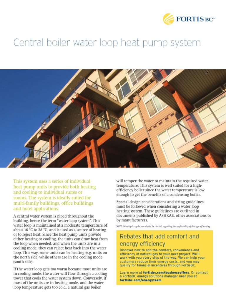 Central Boiler Water Loop Heat Pump | PDF | Heat Pump | Boiler