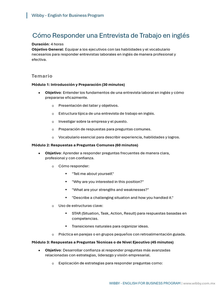 Job Interview Workshop by Wibby | PDF | Psicología industrial y ...