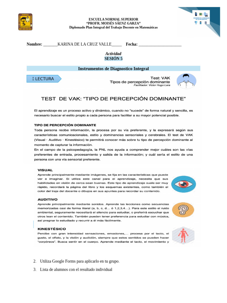 Test de Vak | PDF
