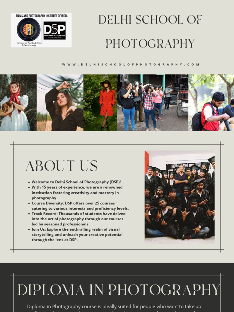 DSP Diploma in Photography Prospectus | PDF | Photographer | Imaging