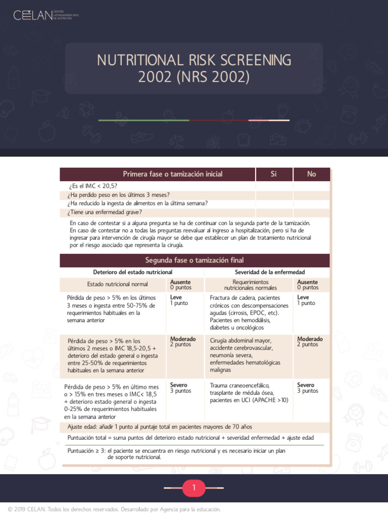 PDF NRS | PDF | Pérdida de peso | Especialidades Medicas