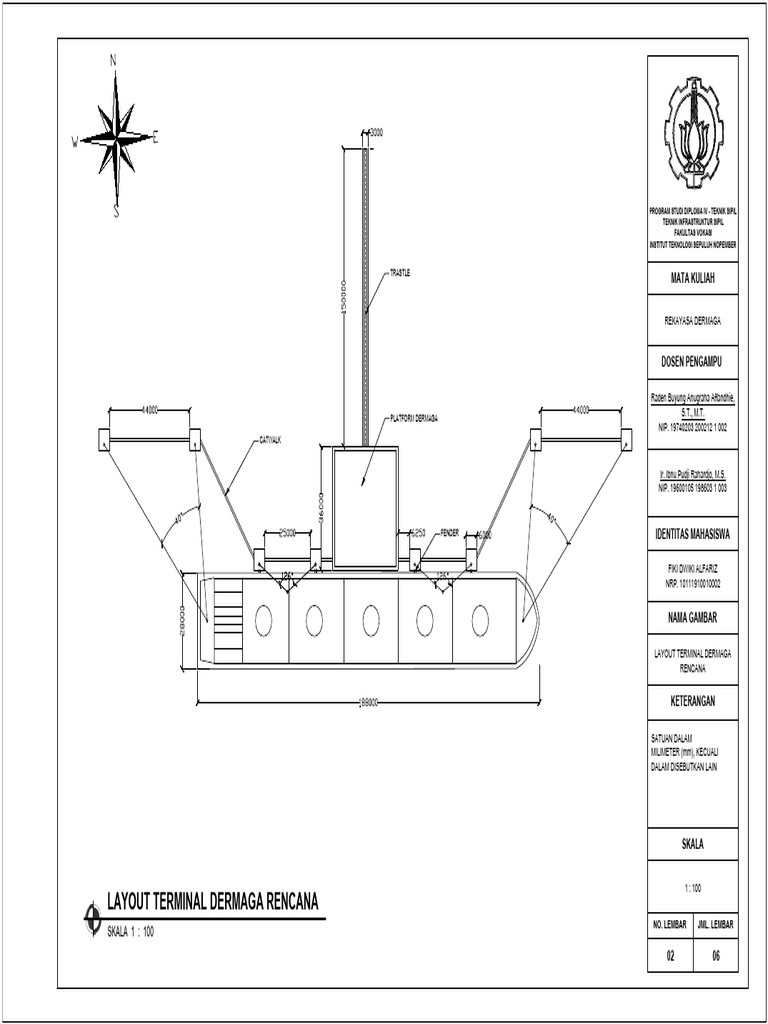 Layout Terminal Dermaga Rencana: Mata Kuliah | PDF