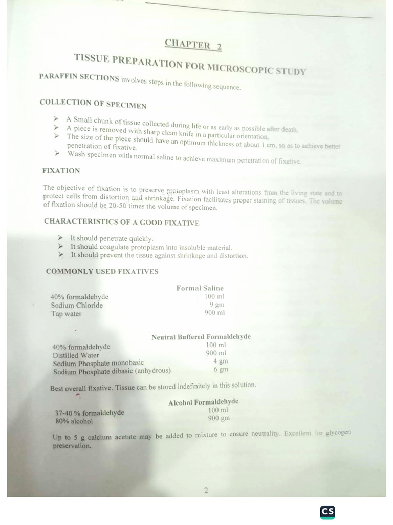 Tissue Preparation Technique | PDF