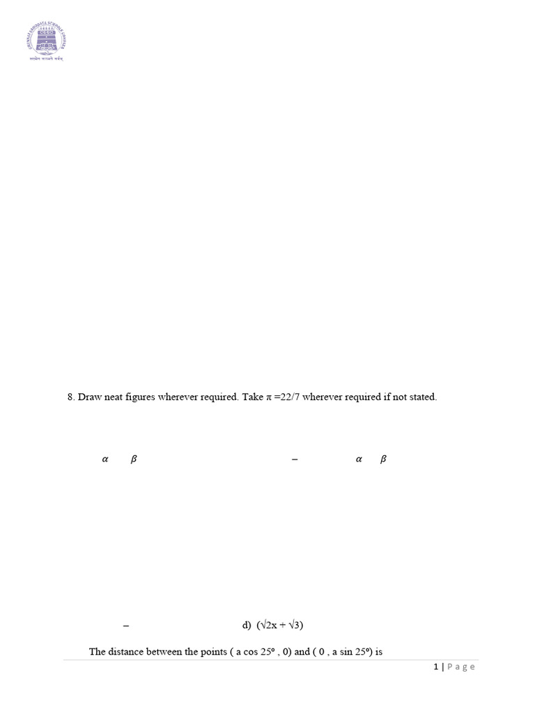 Maths Standard (041) - CE - QP - Set 2 | PDF | Area | Sphere