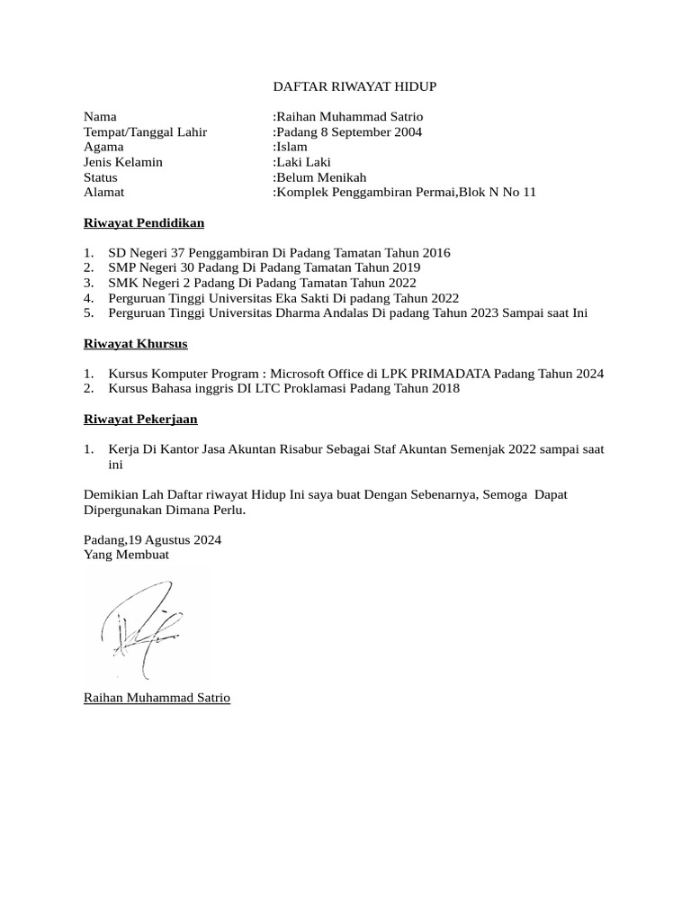 Latihan 1 - Raihan Muhammad Satrio | PDF