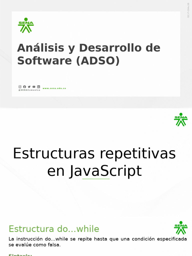 Estructuras Repetitivas en JavaScript | PDF