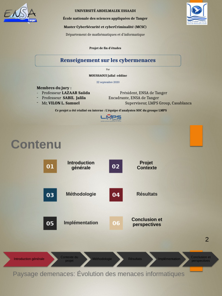 PFE_Presentation_CTI | PDF | XML | Renseignement