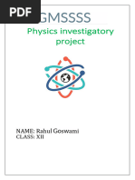 Internal Resistance Project Class 12 | PDF | Voltage | Materials