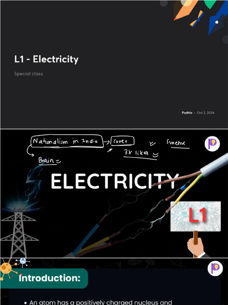 L1 Electricity With Anno | PDF