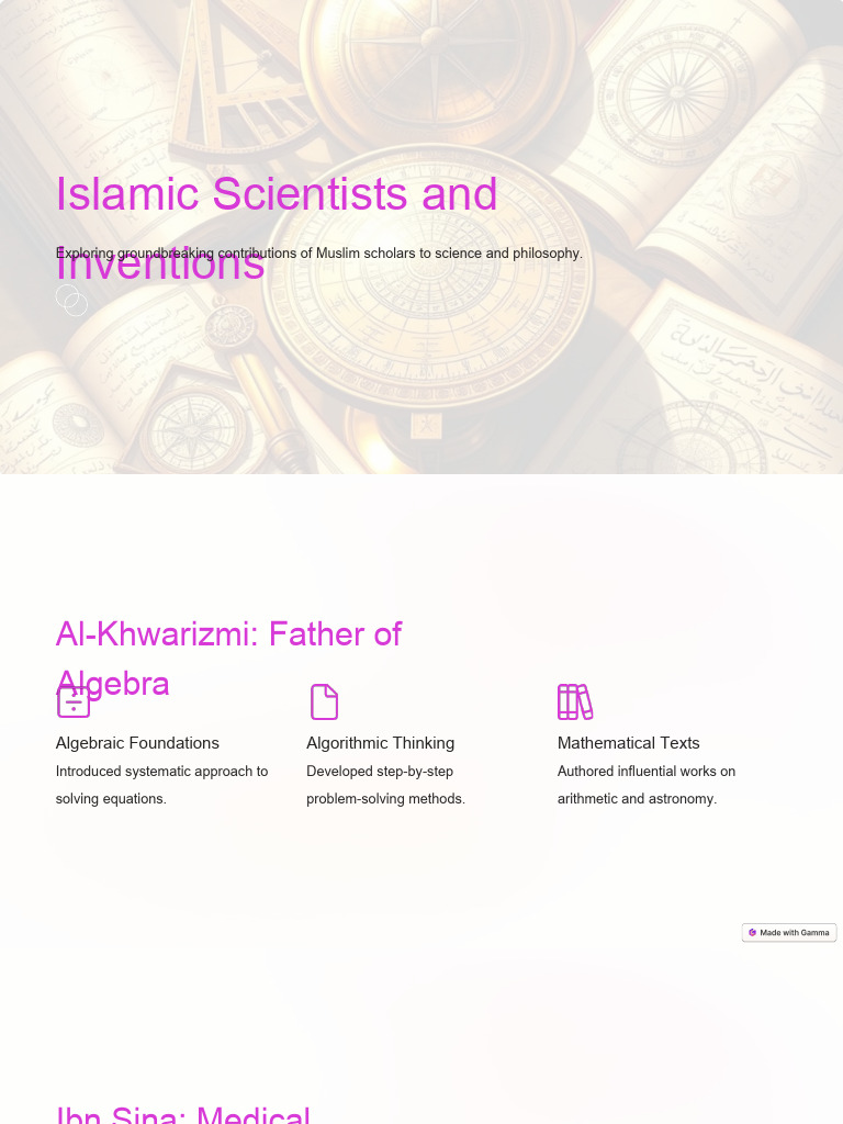 Islamic Scientists and Inventions | PDF | Science