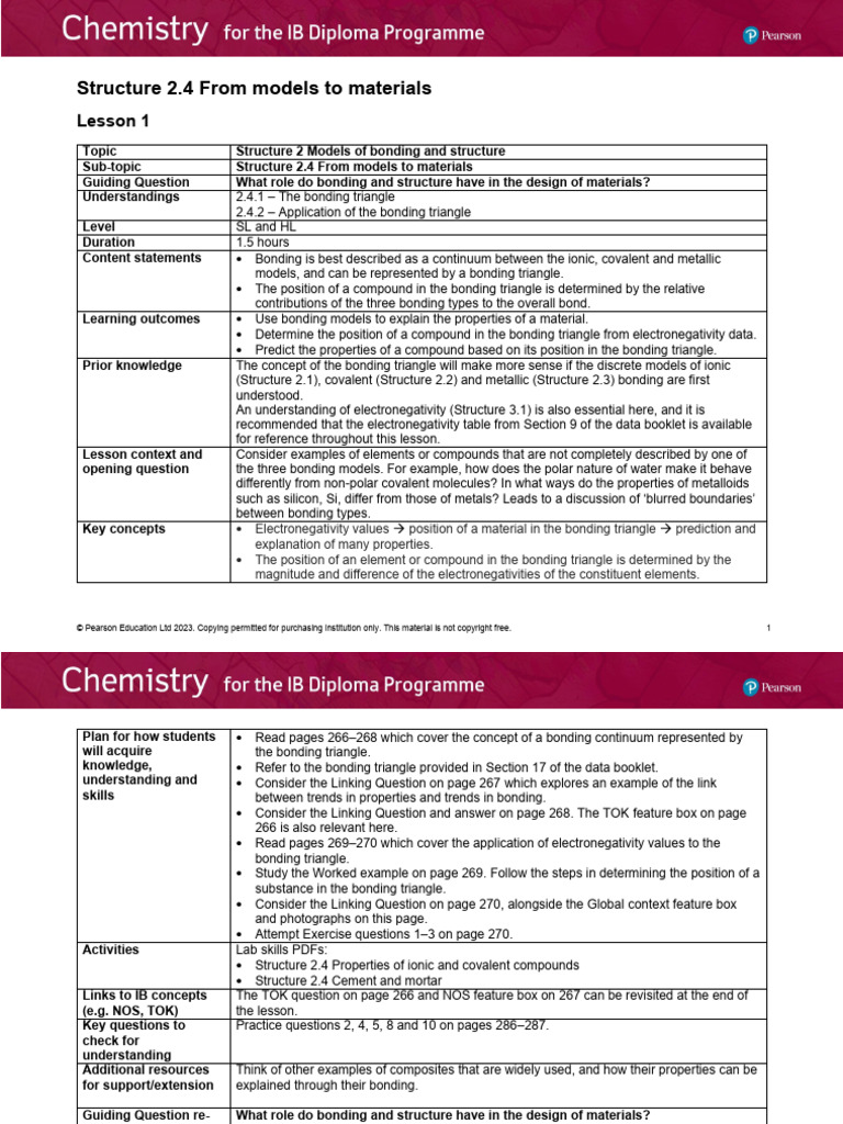 Chem-Lesson-Plans | PDF | Polymers | Chemical Bond