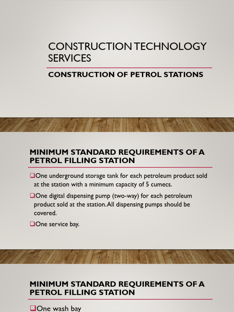 Petrol Station Construction Standards | PDF | Filling Station