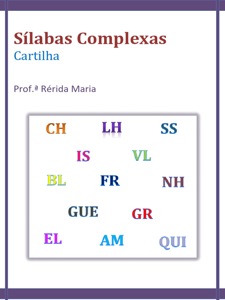 Sílabas Complexas | PDF