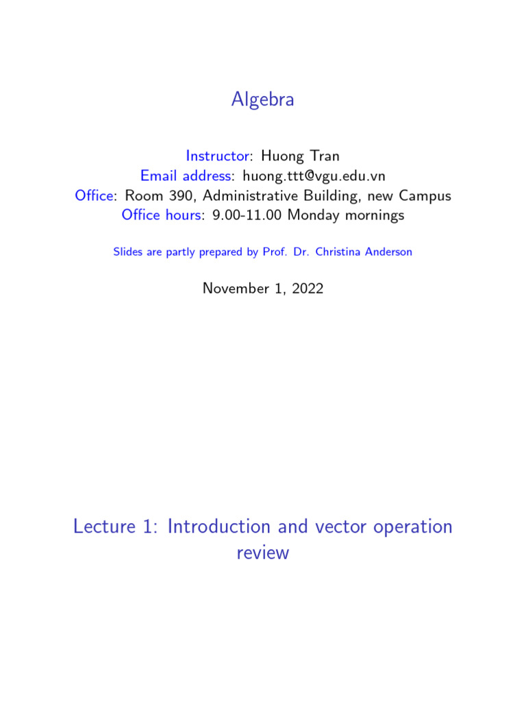 Algebra | PDF | Matrix (Mathematics) | Vector Space