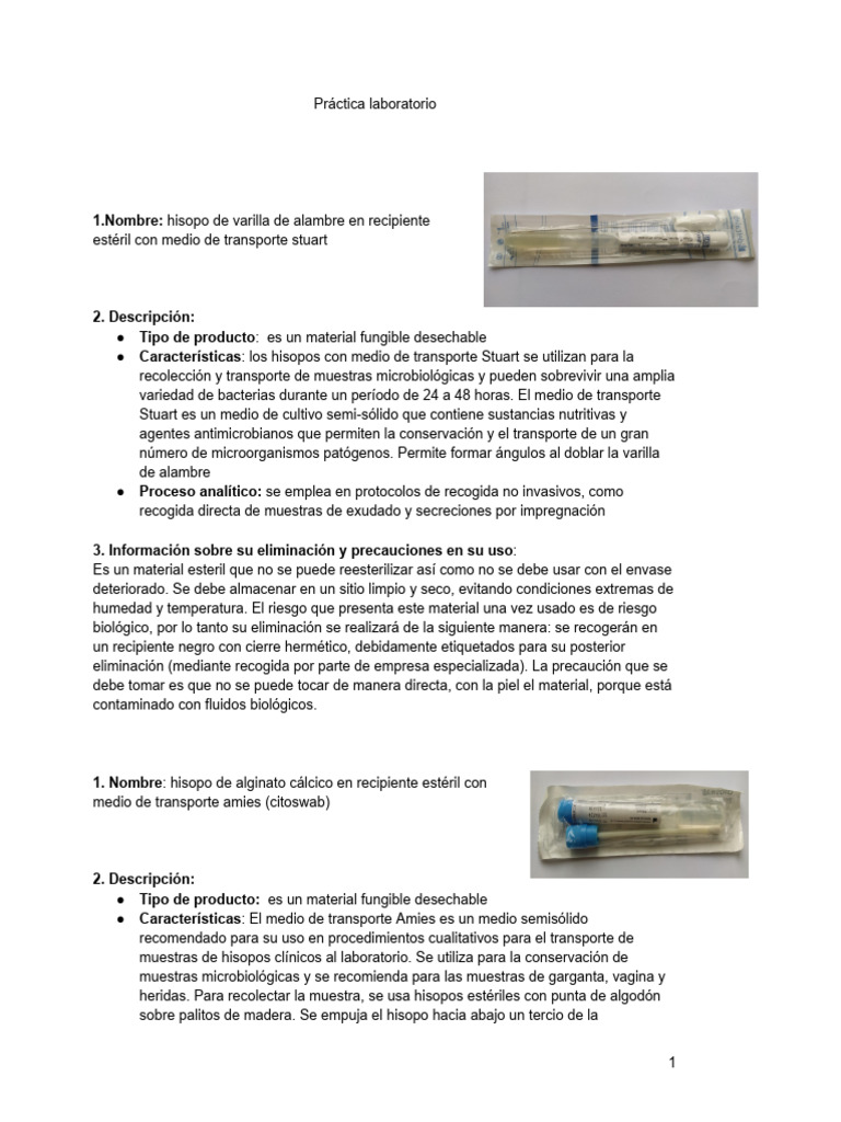 Practica Materiales Sanitarios | PDF