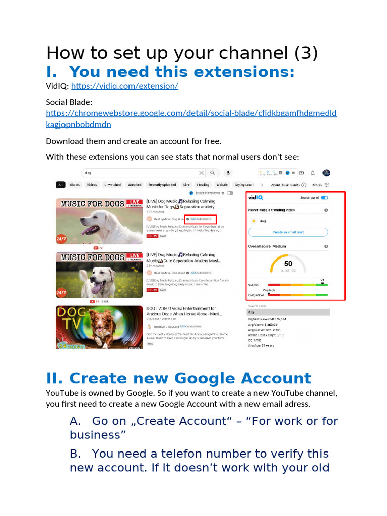 YouTube Channel Setup Guide | PDF | You Tube | Popular Culture & Media ...