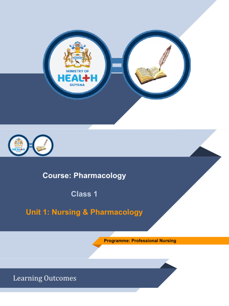 Class 1 Unit 1 Nursing Pharmacology I | PDF | Pharmacology | Aspirin
