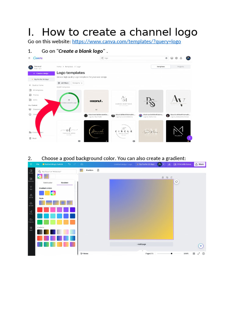Create a Channel Logo in Canva | PDF