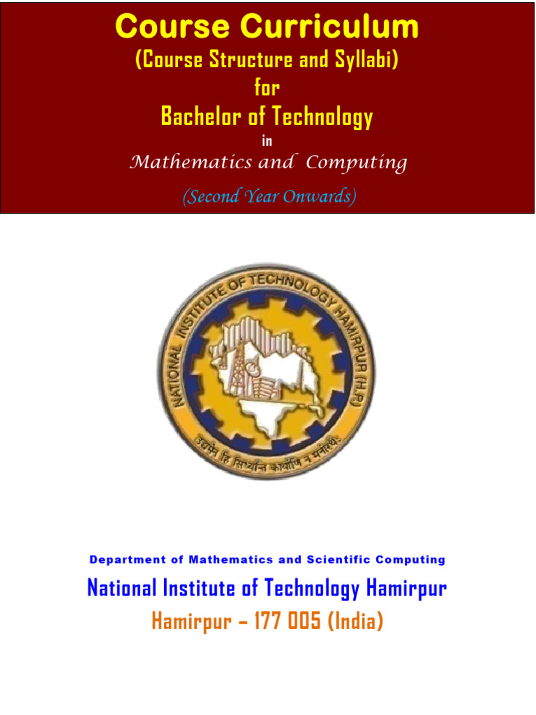 MnC Syllabus | PDF | Linear Algebra | Numerical Analysis