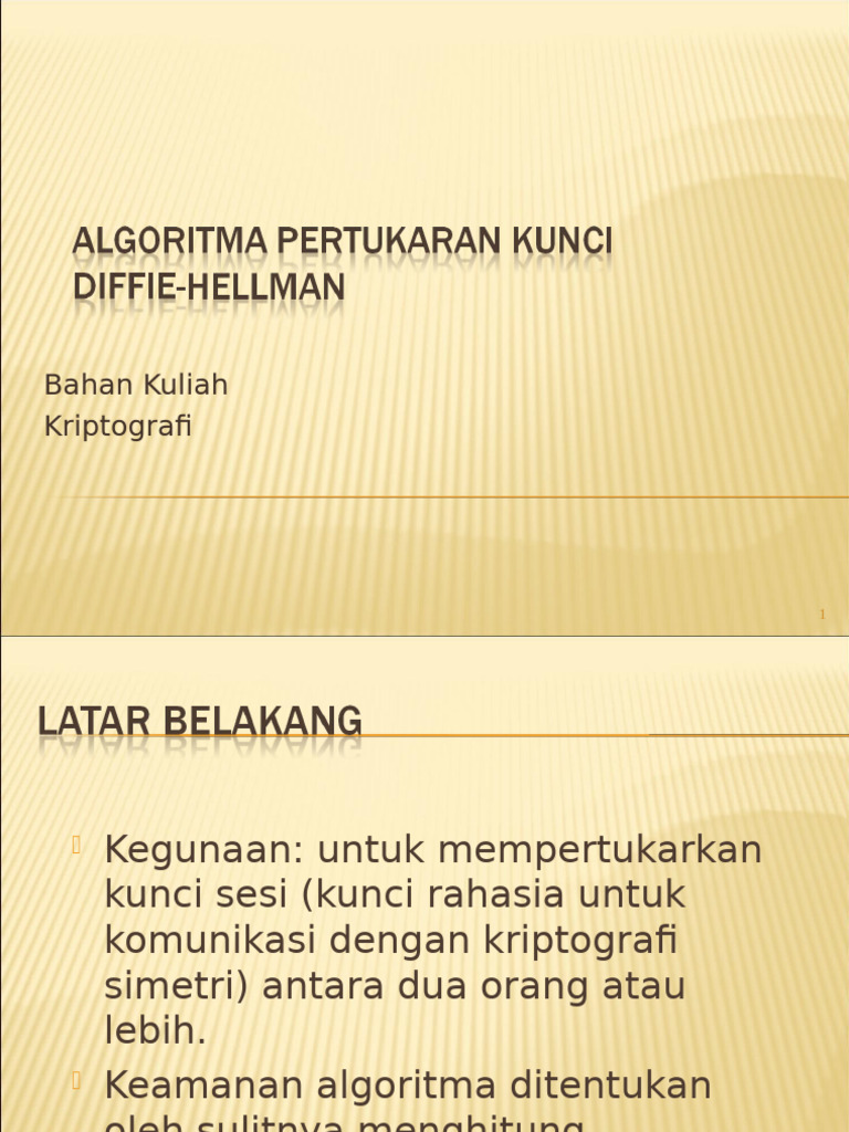 Algoritma Diffie Hellman | PDF