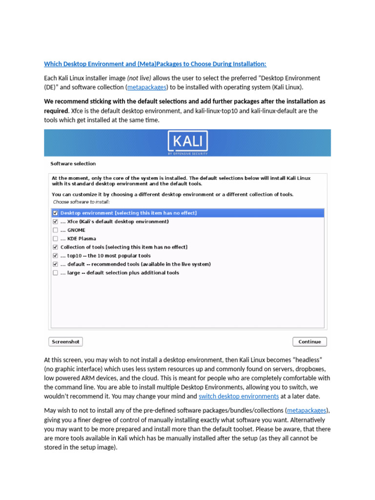 Which Desktop Environment and (Meta) Packages To Choose During ...