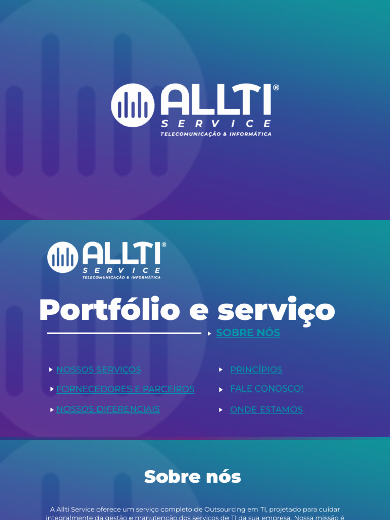 Portfólio e Serviço - ALLTI Service - 2024 | PDF | Tecnologia da ...