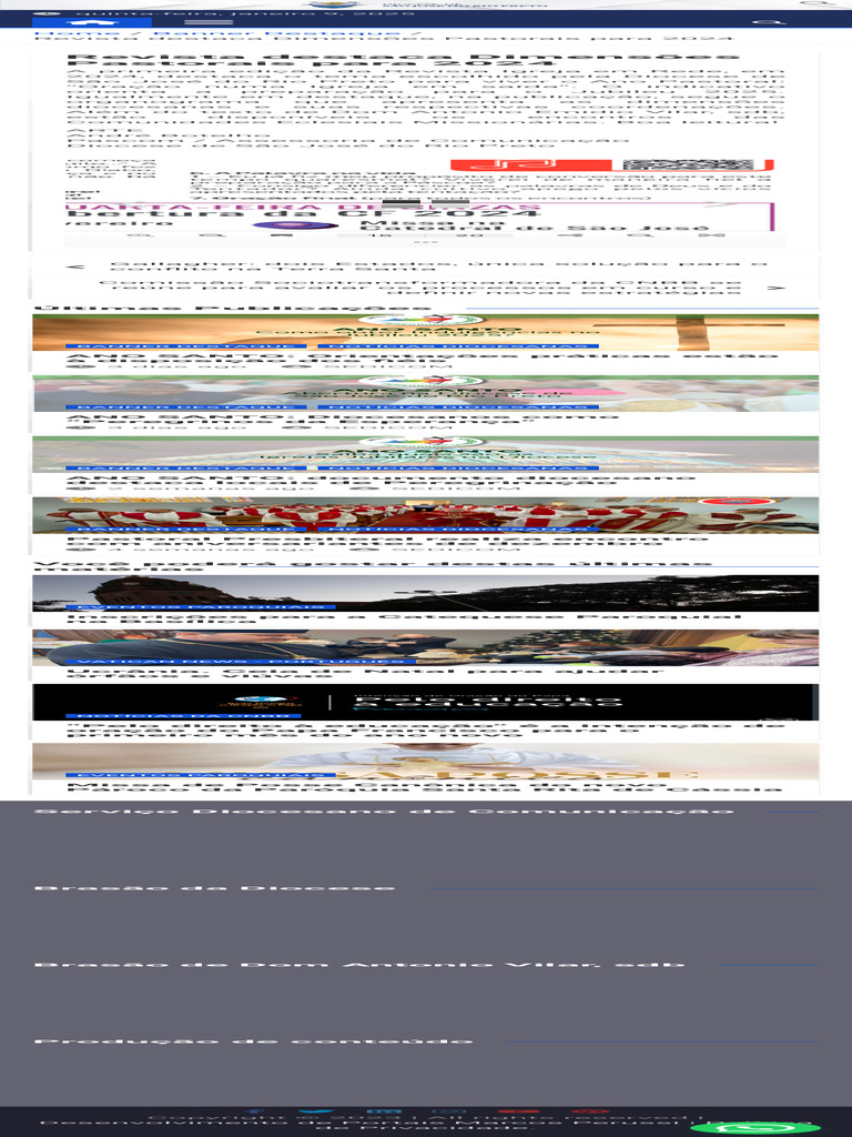 Revista destaca Dimensões Pastorais para 2024 - Diocese de São José do Rio PretoSP | PDF ...