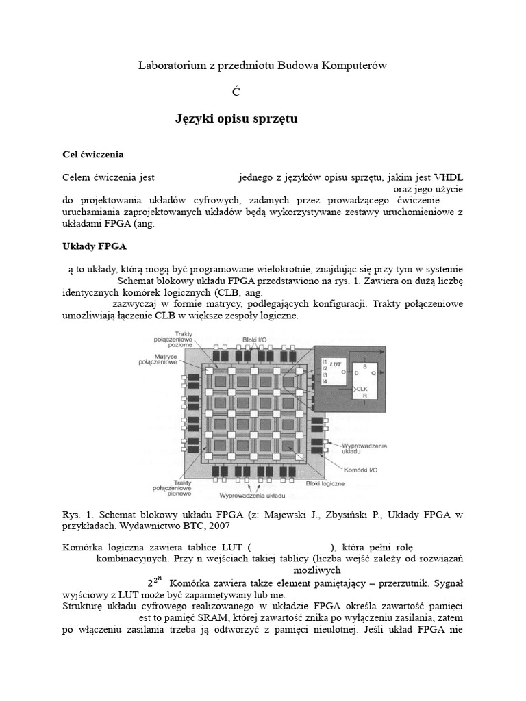 Wprowadzenie Do Jä Zyka VHDL | PDF