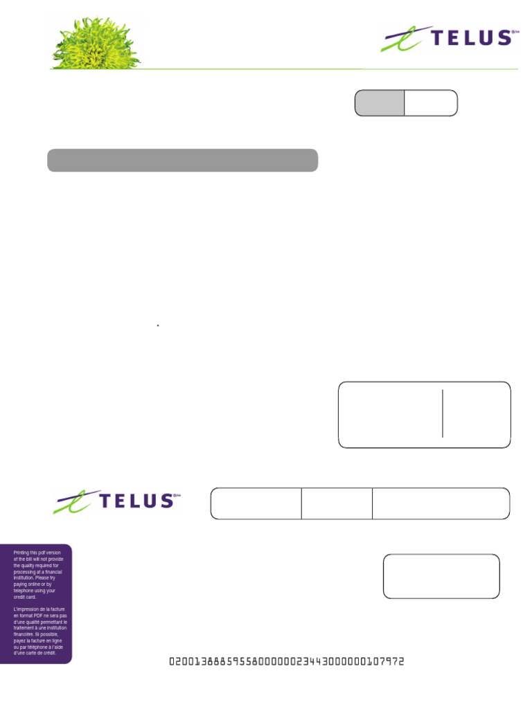 Telus Invoice 3 | PDF | Payments | Credit Card