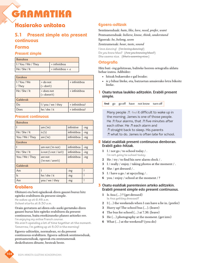 Grammar Reference Basque | PDF