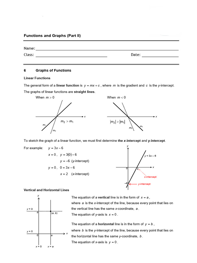 Functions and Graphs II | PDF | Function (Mathematics) | Asymptote