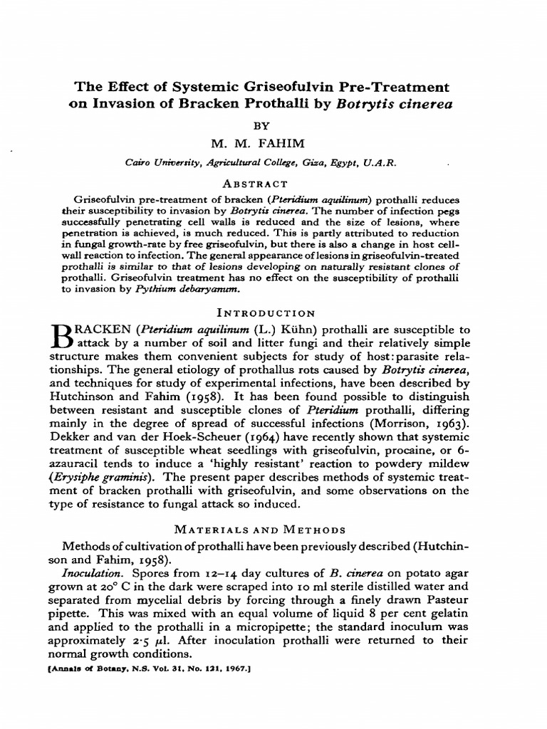 1967 - Fahim, M.M.-The Effect of Systemic Griseofulvin Pre-Treatment On ...