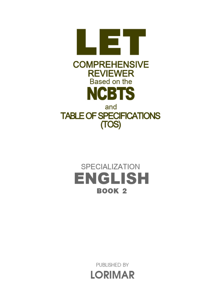 Lorimar English Major LET Reviewer Vol. 2 | PDF | Language Education | Noun