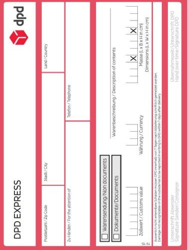dpd courier invoice | PDF