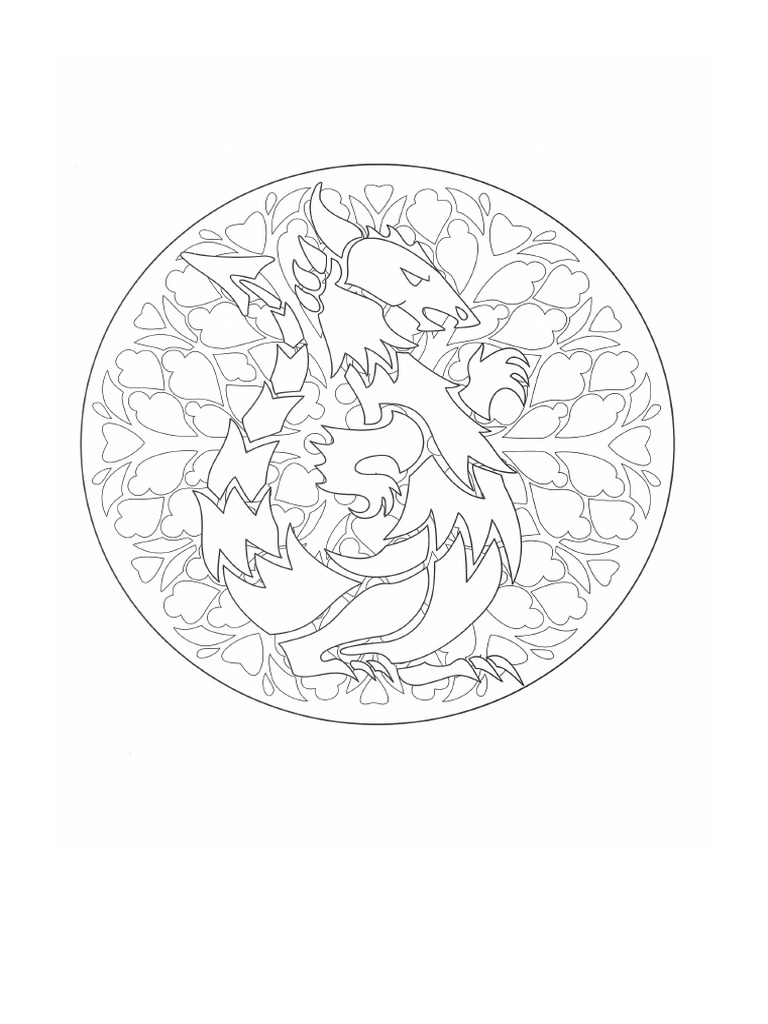Coloring To Print Mandala Dragon 1 | PDF