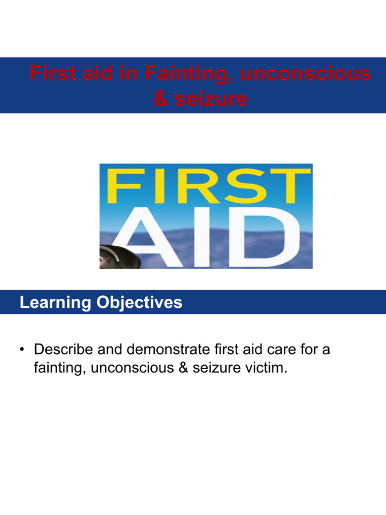 First Aid for Seizures and Fainting | PDF | Physiology | Human Diseases ...