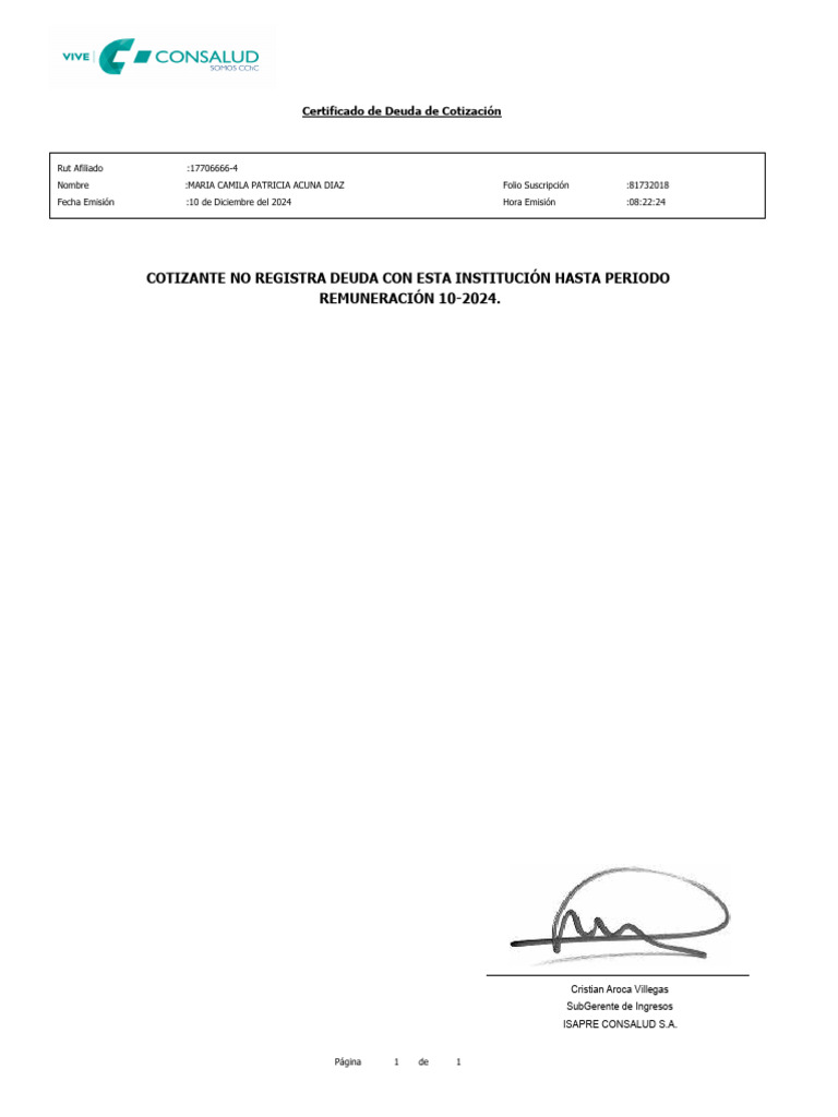 Certificado de Deuda | PDF