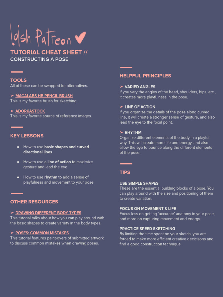 Loish Tutorial Construcing A Pose | PDF | Drawing