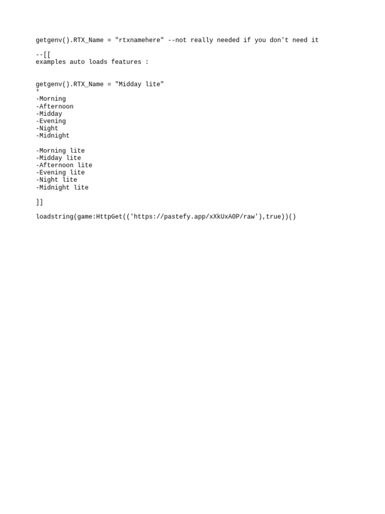 Best RTX Script | PDF