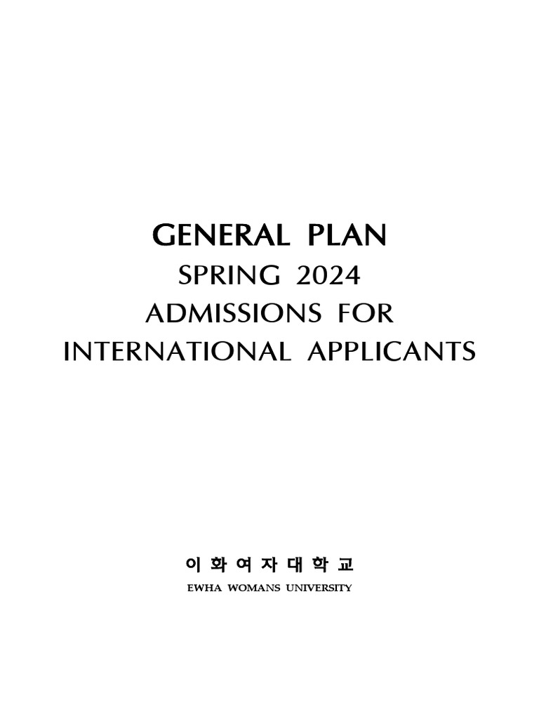 (Spring 2024) General Plan (English) | PDF | Postgraduate Education ...
