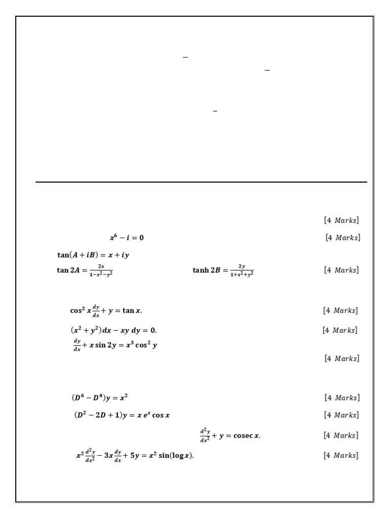 Btech 1 Year Engineering Mathematics 2 Btbs 201 Aug 2022 | PDF ...