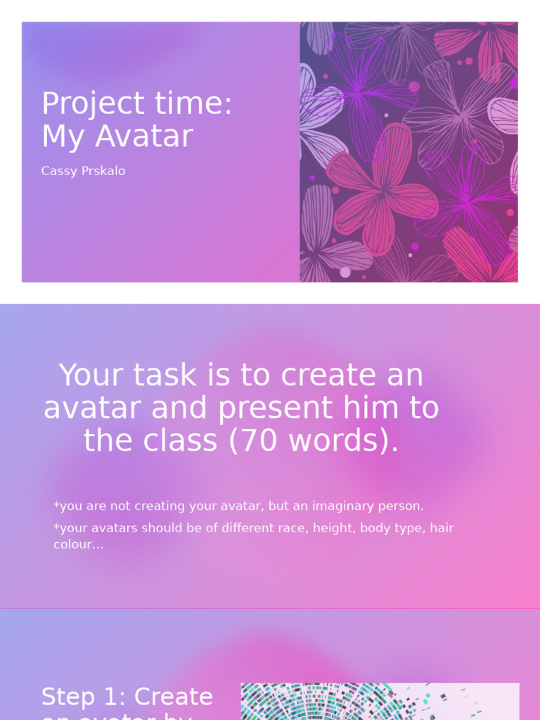 Create and Present Your Avatar | PDF
