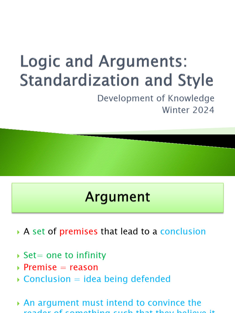 Arguments_and_Standardization_2024_short | PDF | Argument
