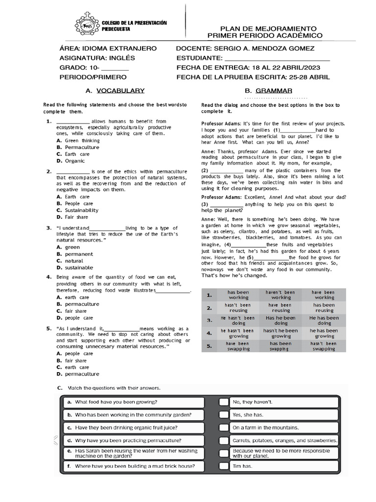 10_1_3_PLAN_DE_MEJORAMIENTO_TALLER_REFUERZO | PDF