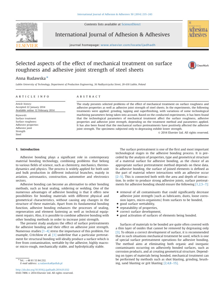 Selected Aspects of The Effect of Mechanical Treatment | PDF | Abrasive ...
