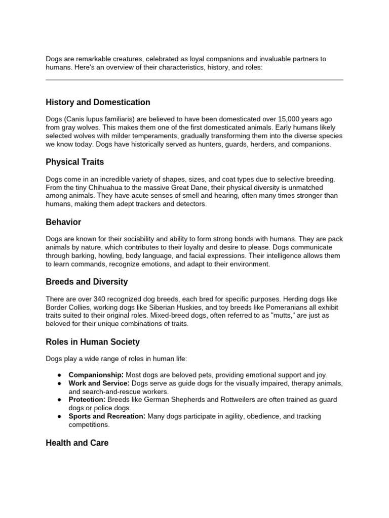 Dog | PDF | Dogs | Dog Breeds