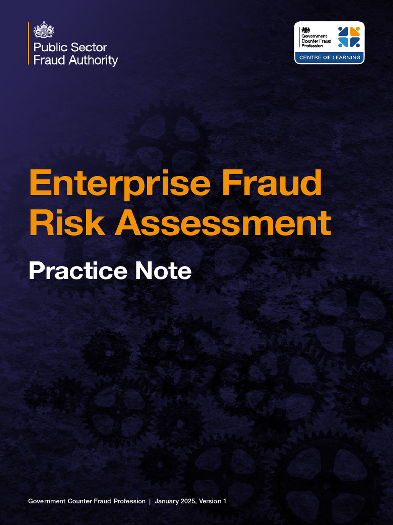 Enterprise Fraud Risk Assessment - Practice Note | PDF | Cost Of Living | Risk