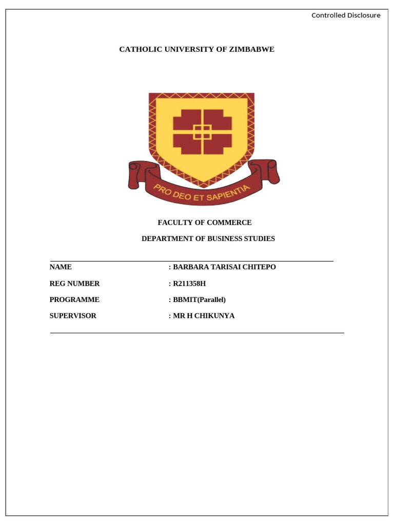 R211358H B T Chitepo Final Draft Dissertation | PDF | Security | Computer Security