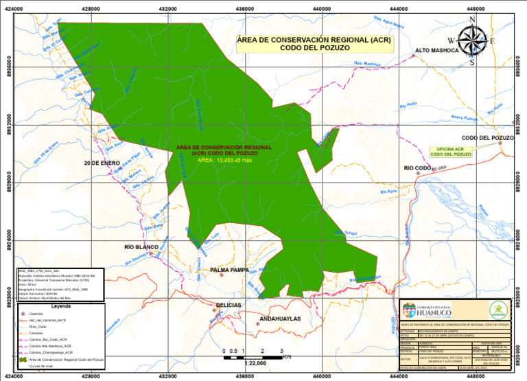 Mapa ACR Codo del Pozuzo | PDF | Planetas Del Sistema Solar | Geografía